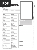 3-16 Carnage Amongst The Stars Character Sheet | PDF