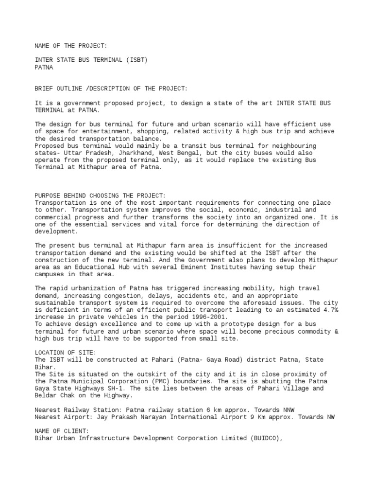 Isbt Patna | PDF | Bus | Transport