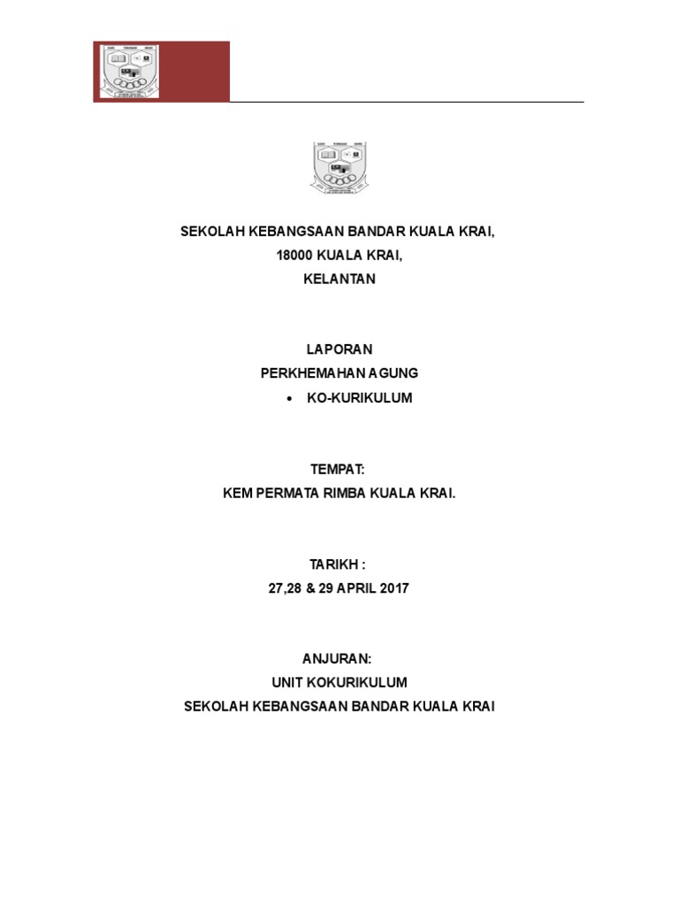 Kertas Laporan Perkhemahan | PDF