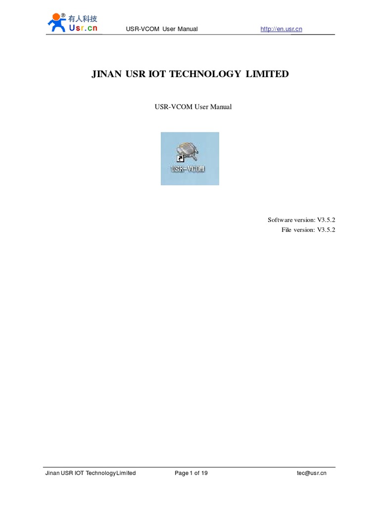 USR-VCOM User Manual - EN V3.5.2 PDF | PDF | Port (Computer Networking ...