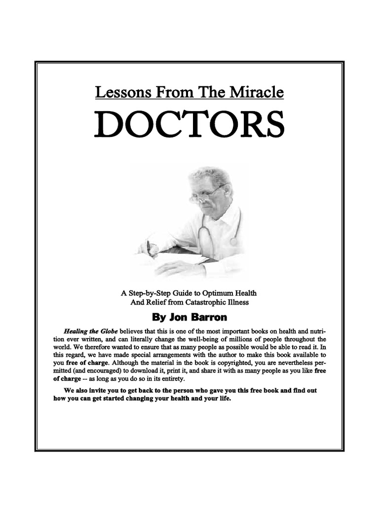 Lessons From The Miracle Doctors - Jon Barron - Ebook Medicine Health Cure Illness Healing ...