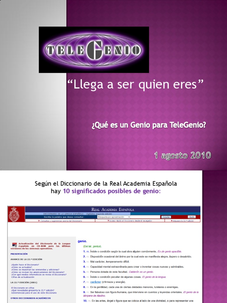 ¿Qué Es Un Genio para TeleGenio? | PDF