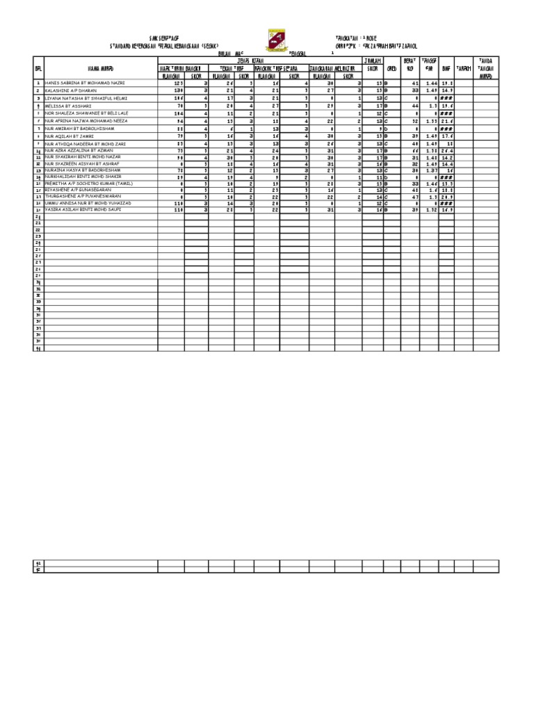 Borang Segak T1 P | PDF