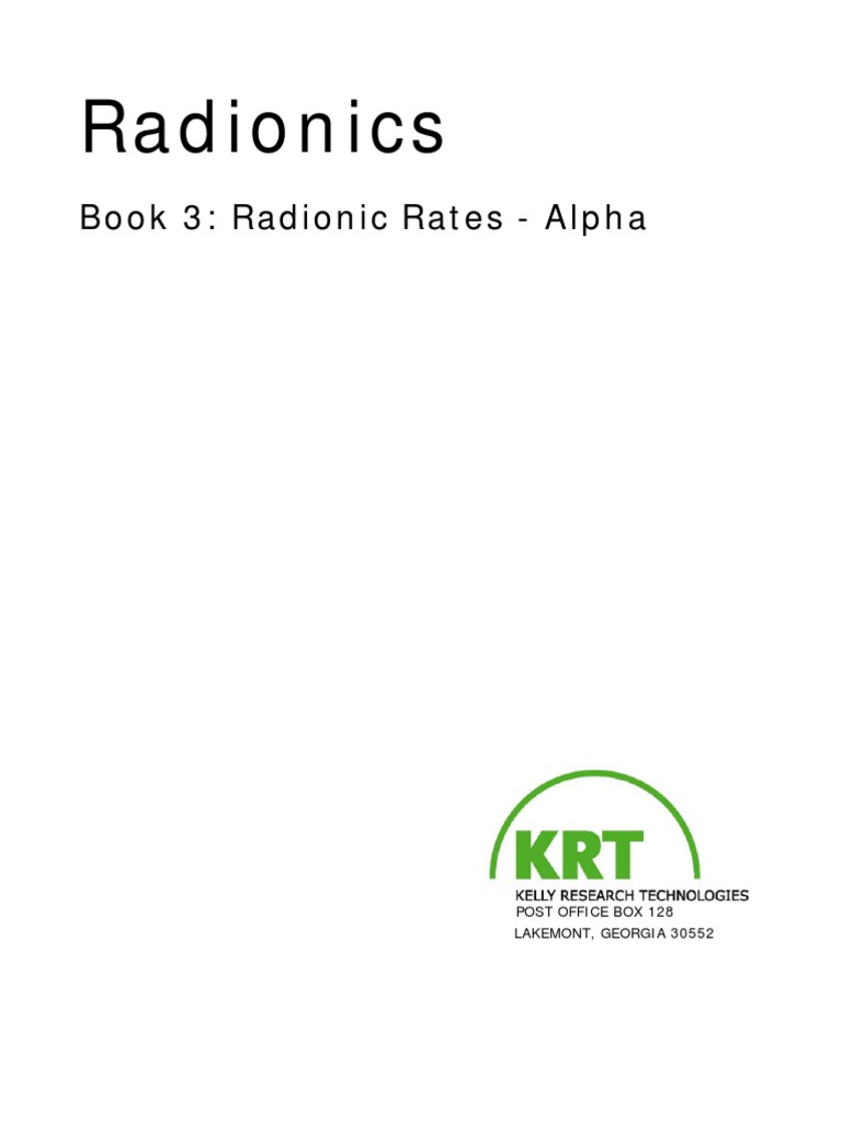 Book 3 - Radionic Rates Hieronymus - Alpha | PDF | Hertz | Love