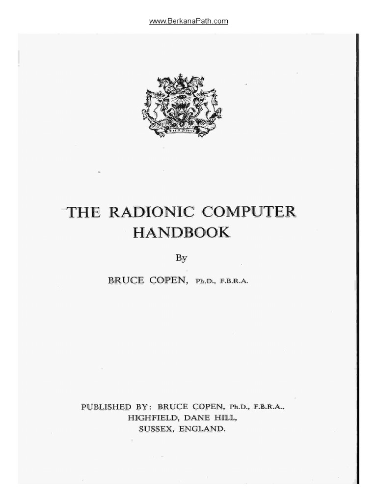 The Radionic Computer Handbook Vol.1 B | PDF