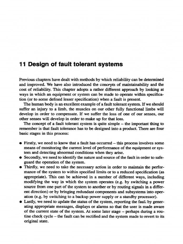 Fault Tolerant System Design Overview | PDF | Fault Tolerance | Central ...