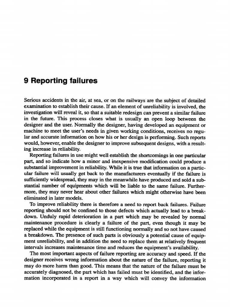 Reporting Failures: Improving Reliability Through Accurate Failure ...