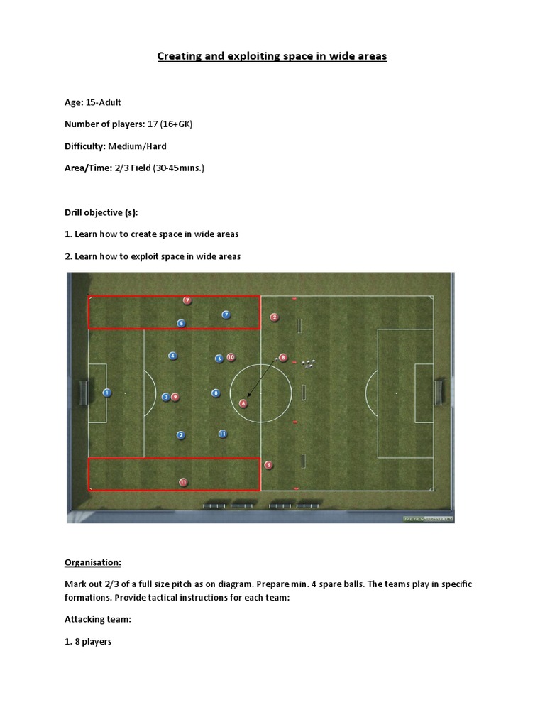 Creating Space Football Drills | PDF | Forward (Association Football ...