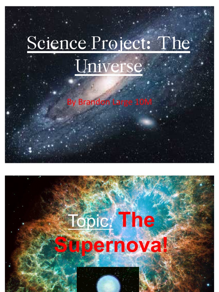 Science Project of The Supernova | PDF | Supernova | Physical Phenomena