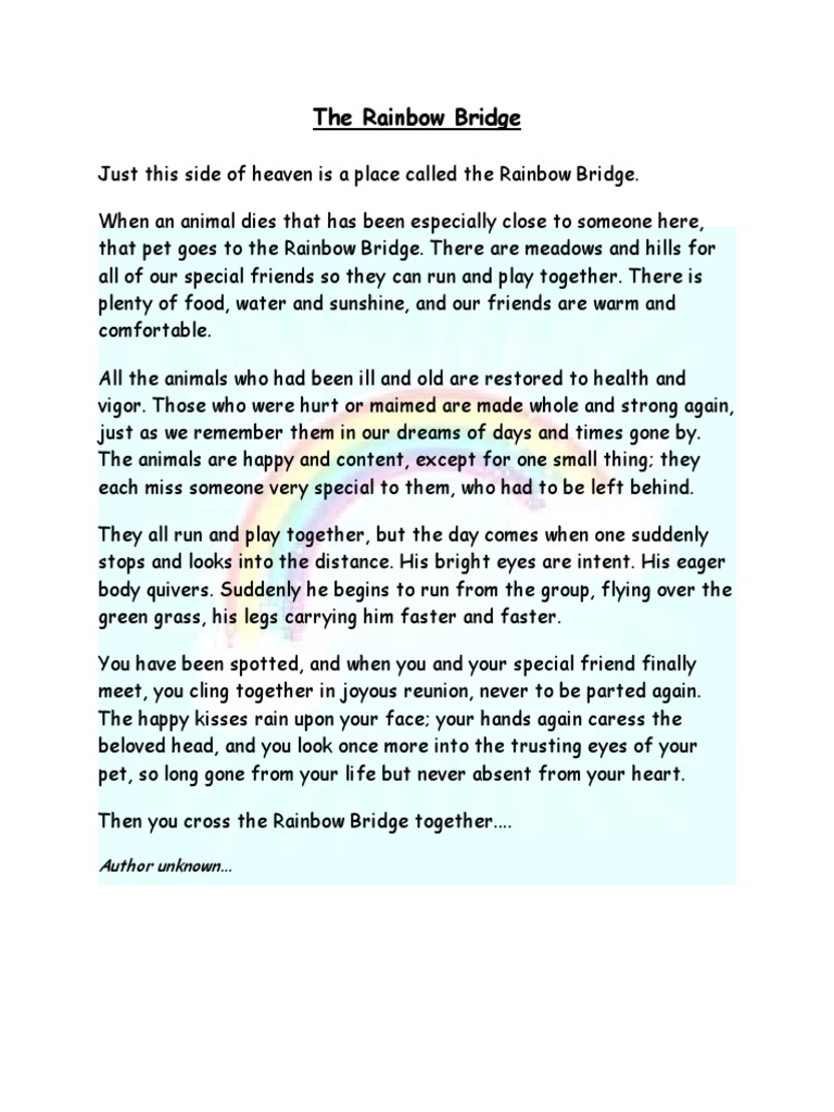 The Rainbow Bridge | PDF