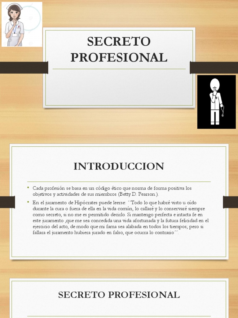 Secreto Profesional | PDF | Confidencialidad | Enfermería