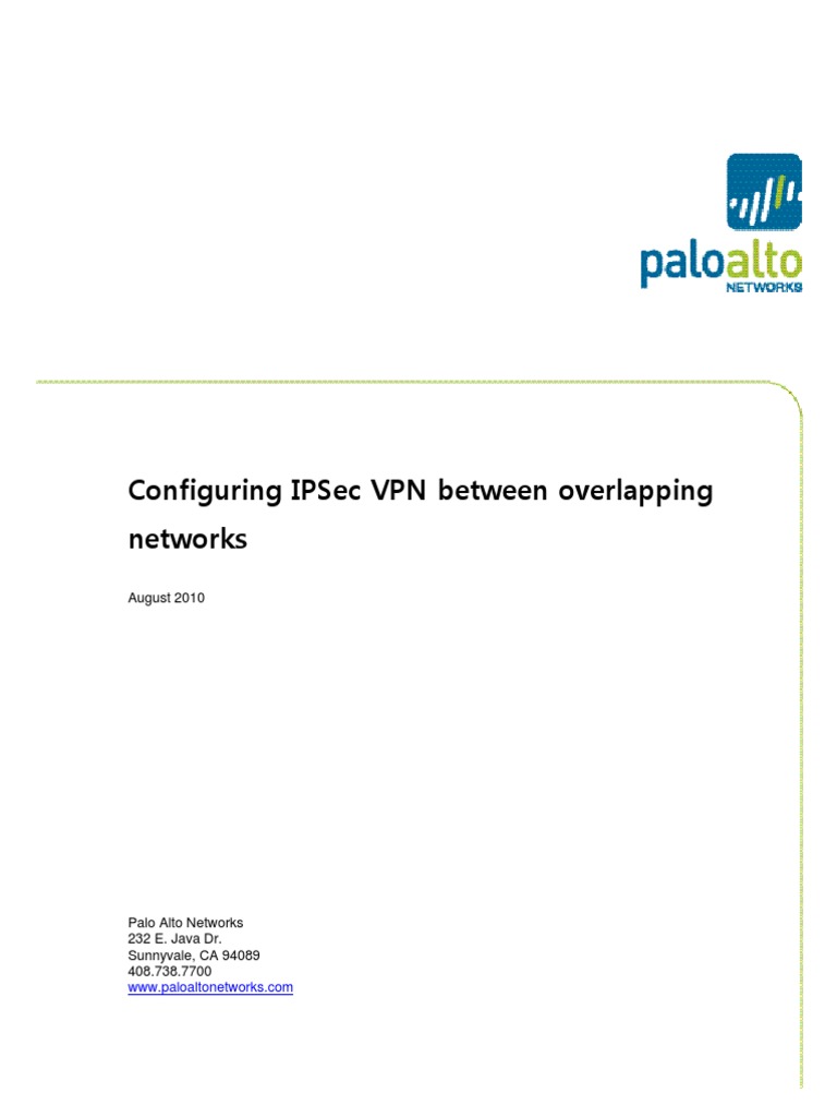 Configuring Route Based Ipsec With Overlapping Networks Pdf Ip