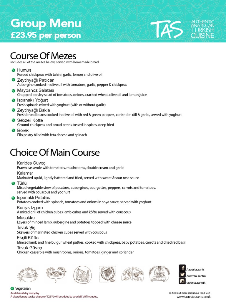 5908467448289TAS Group Menu | PDF | Mediterranean Cuisine | Foods