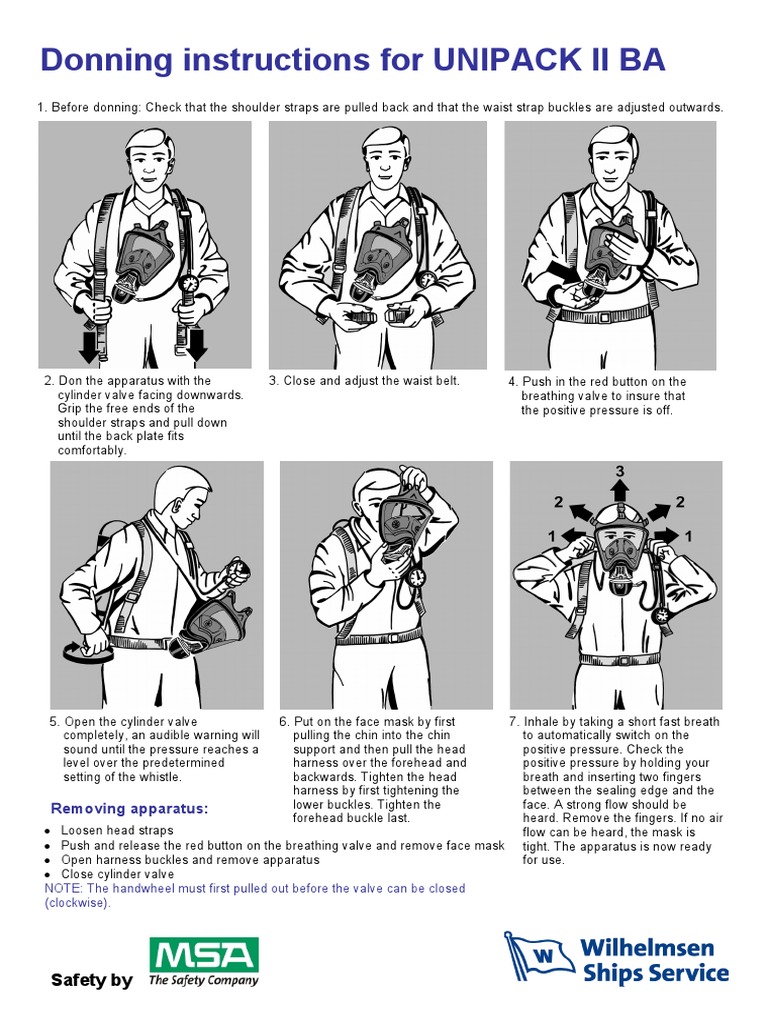 UNIPACK II BA Set Donning Instruction
