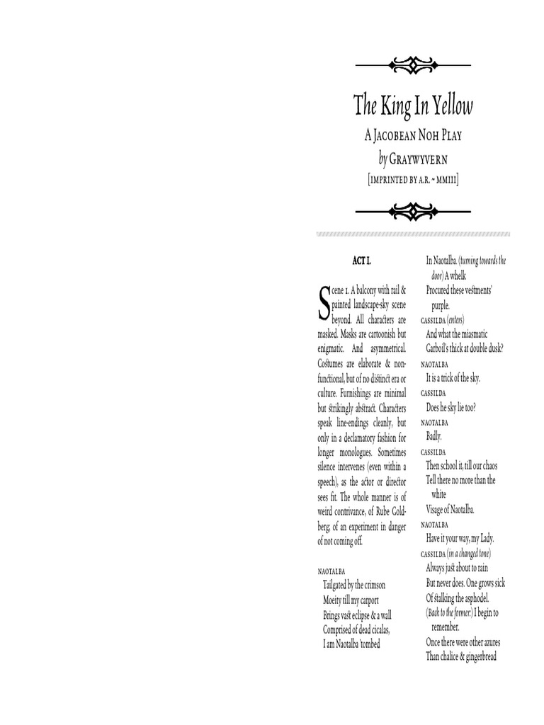 The King in Yellow - by Graywyvern - Imprinted by A.R | PDF