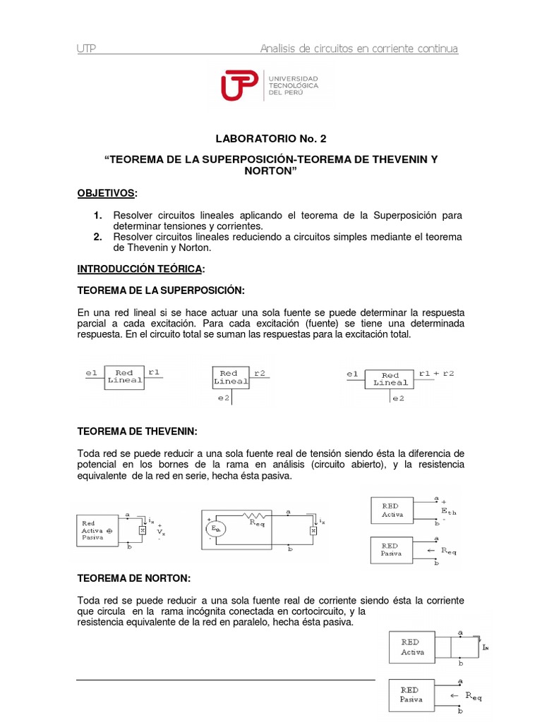 Guia de Laboratorio 2 Analisis de Circuitos en Corriente Continua 24051 | PDF