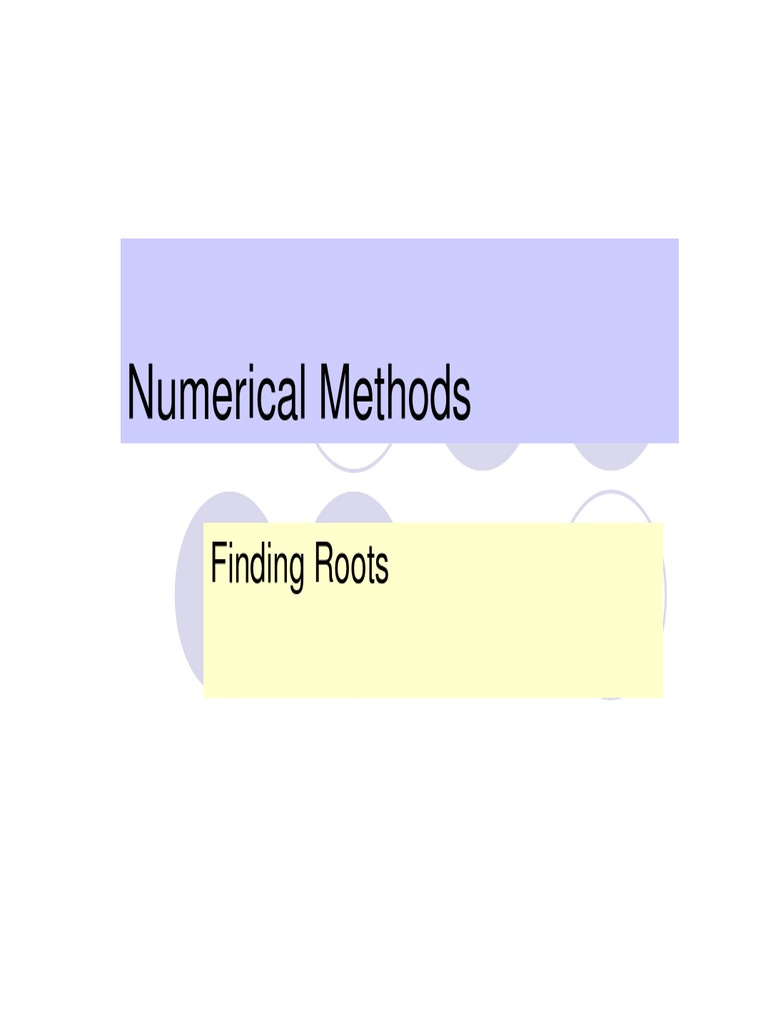 Numerical Methods: Finding Roots | PDF | Theoretical Computer Science ...