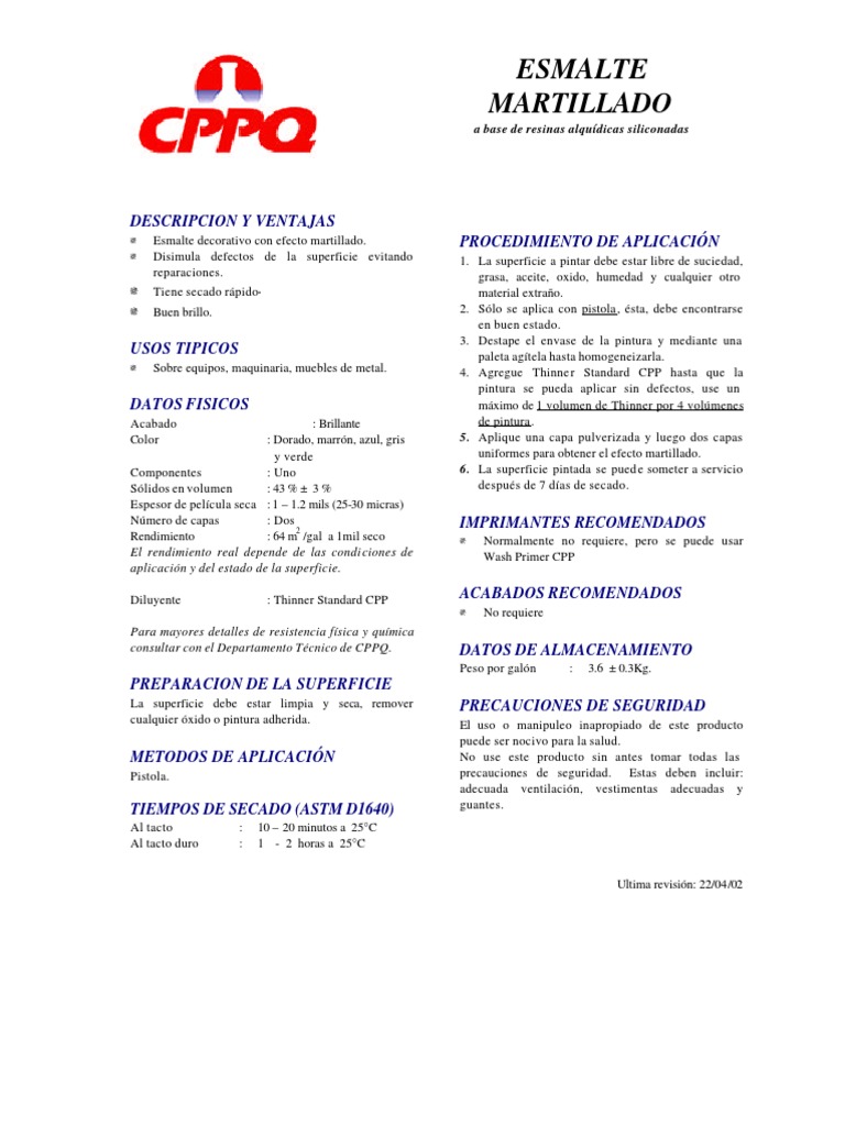 Format CPP Esm Martillado PDF | PDF | Pintar | Naturaleza