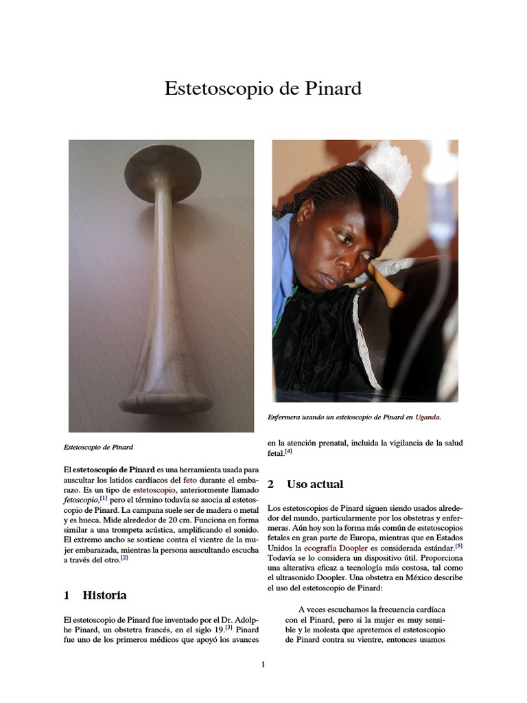 Estetoscopio de Pinard | PDF | Embarazo Mamífero | Salud maternal