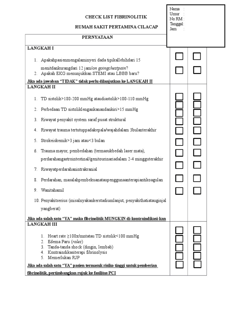 313884260 Check List Fibrinolitik
