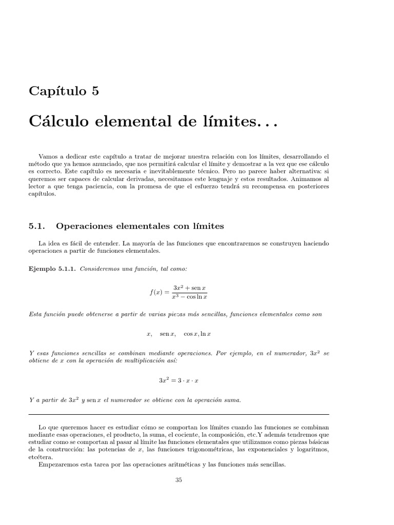 Calculo Elemental Limites | PDF | Función continua | Función (Matemáticas)