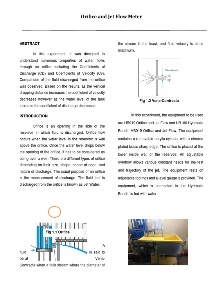 Experiment 1 | PDF | Flow Measurement | Fluid Dynamics