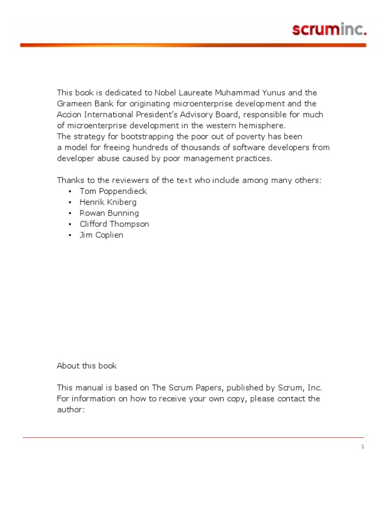 The Scrum Handbook PDF | PDF | Scrum (Software Development) | Agile ...