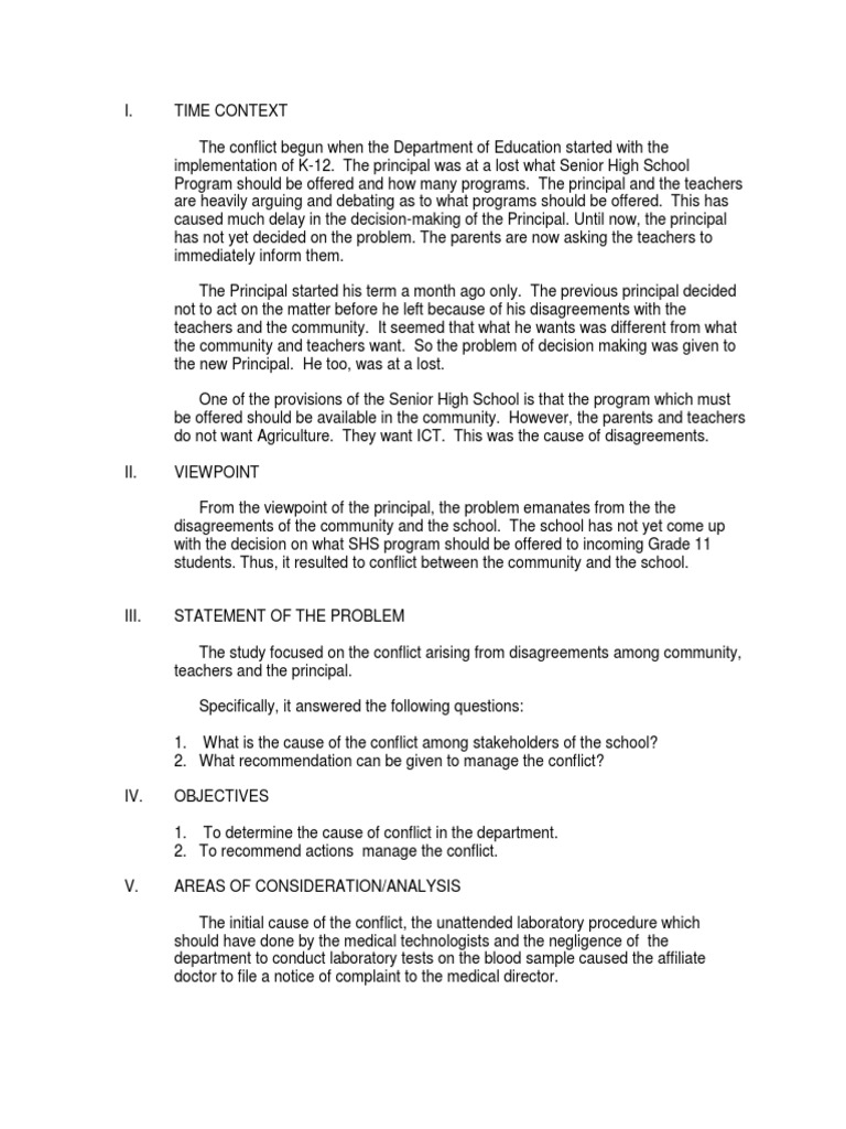 Managing Conflict Through Informal Resolution: A Case Study of ...