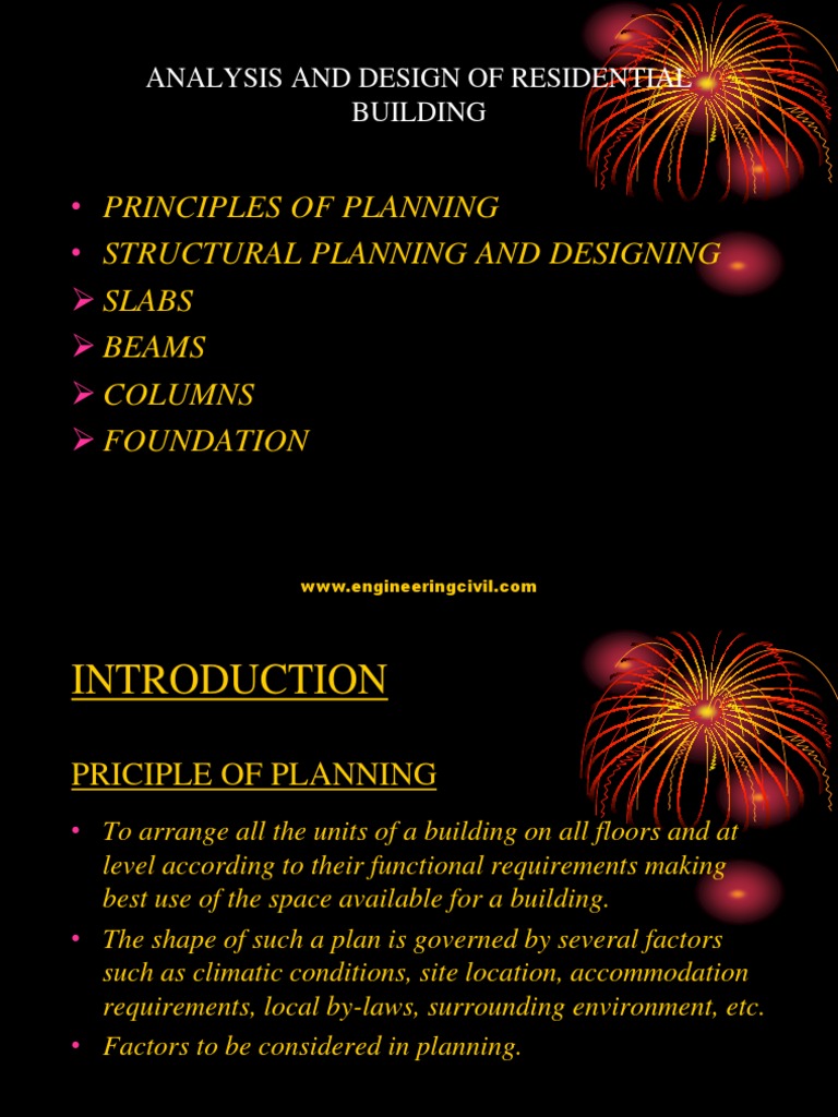 Planning and Structural Design Considerations for Residential Buildings ...