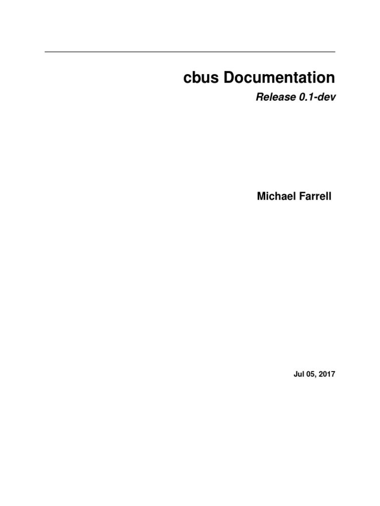 Cbus | PDF | Application Programming Interface | Web Server