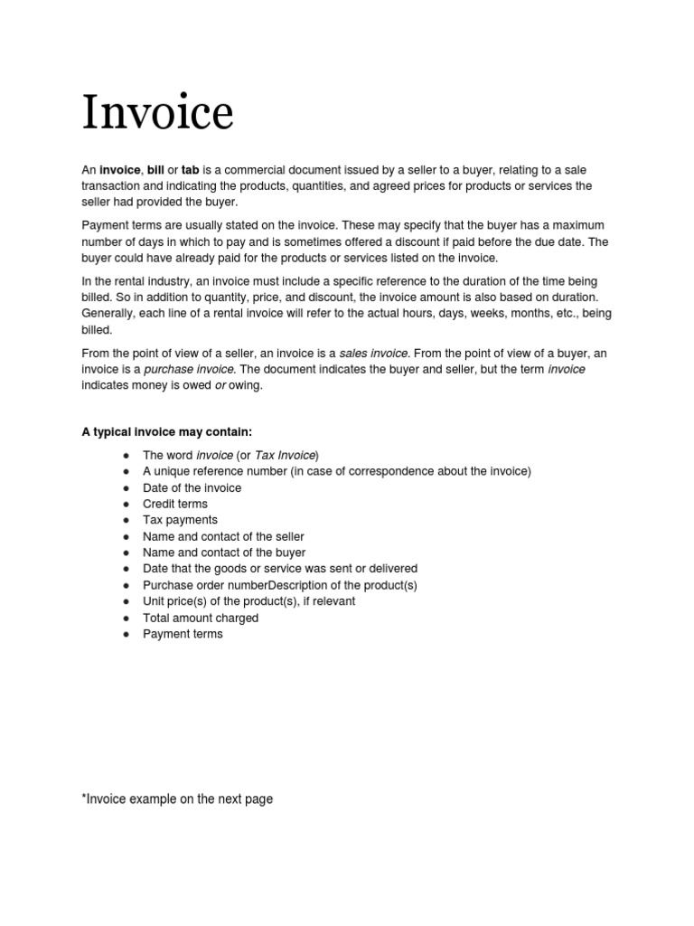 Understanding Invoices: Key Components | PDF