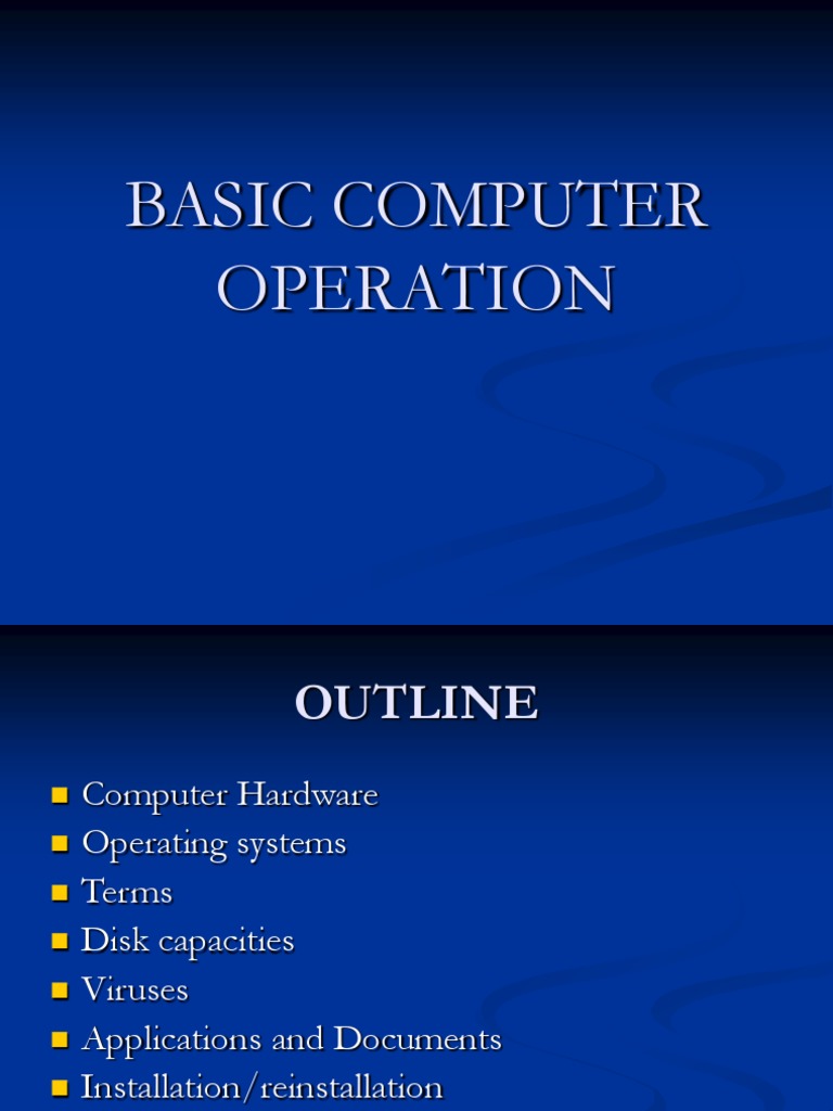 Computer Basics Basic Comp Oper | PDF | Operating System | Computer Virus