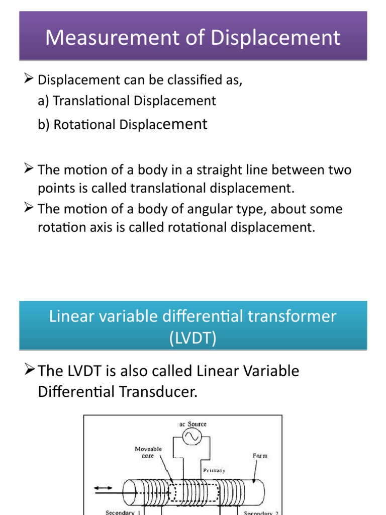 Displacement Measurement | PDF | Magnetic Devices | Physical Quantities