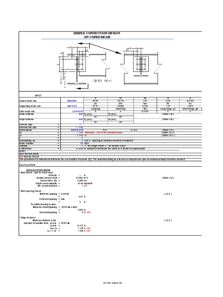 Coped Beam Connection Design Guide | PDF | Beam (Structure) | Screw