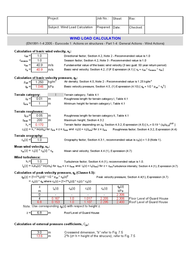 EuroCode - Wind Load Calculation - Part 2 | Windward And Leeward | Wound