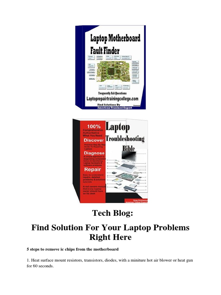 Laptop Motherboard Repair Guide | PDF | Electrical Connector | Power Supply