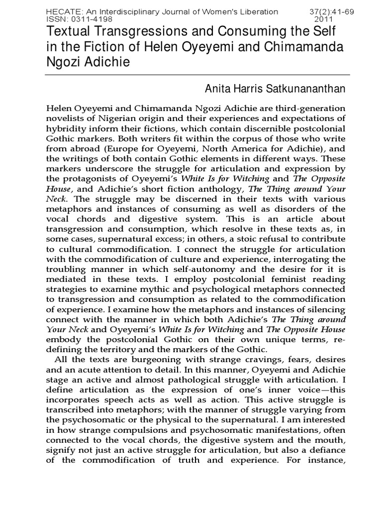 Textual Transgressions and Consuming The PDF | PDF | Gothic Fiction ...