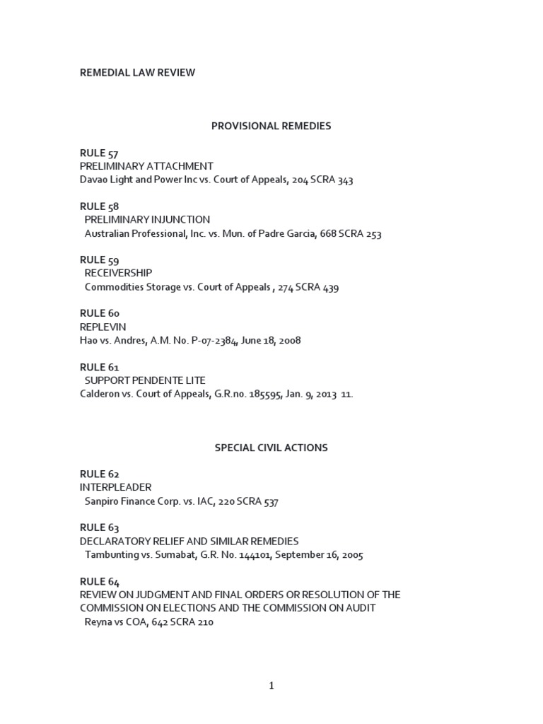 Remedial Law Cases | PDF | Civil Law (Common Law) | Social Institutions