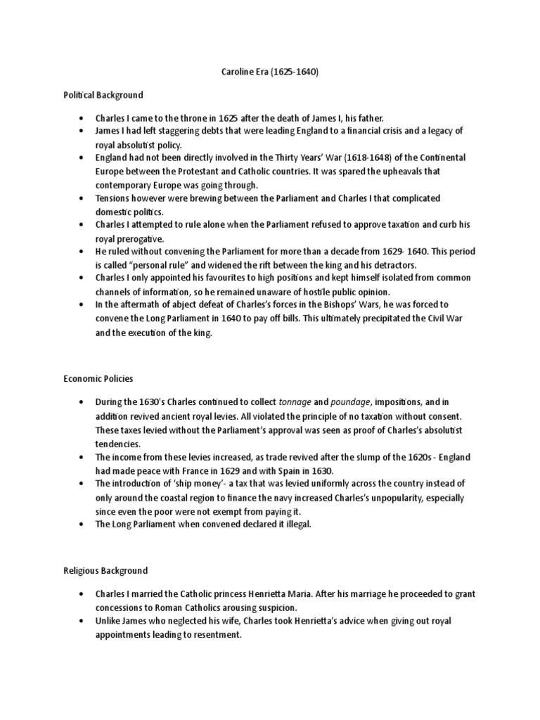 Caroline Era | PDF | Protestant | Religion And Belief