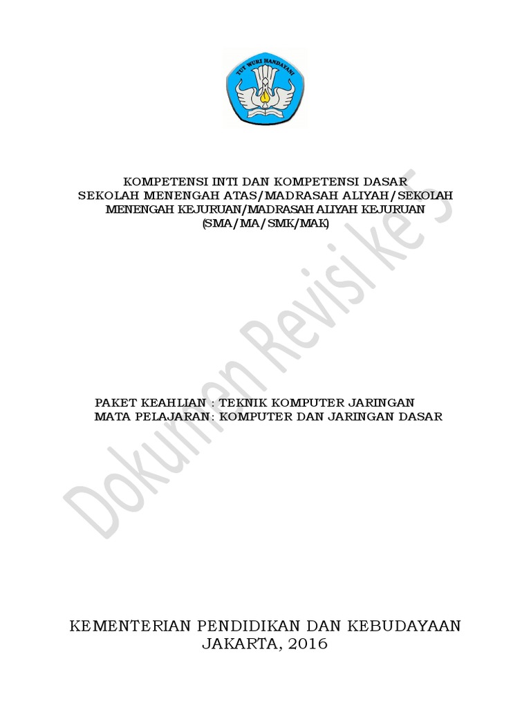 Ki Kd Komputer Dan Jaringan Dasar 13 Mei Pdf Pdf