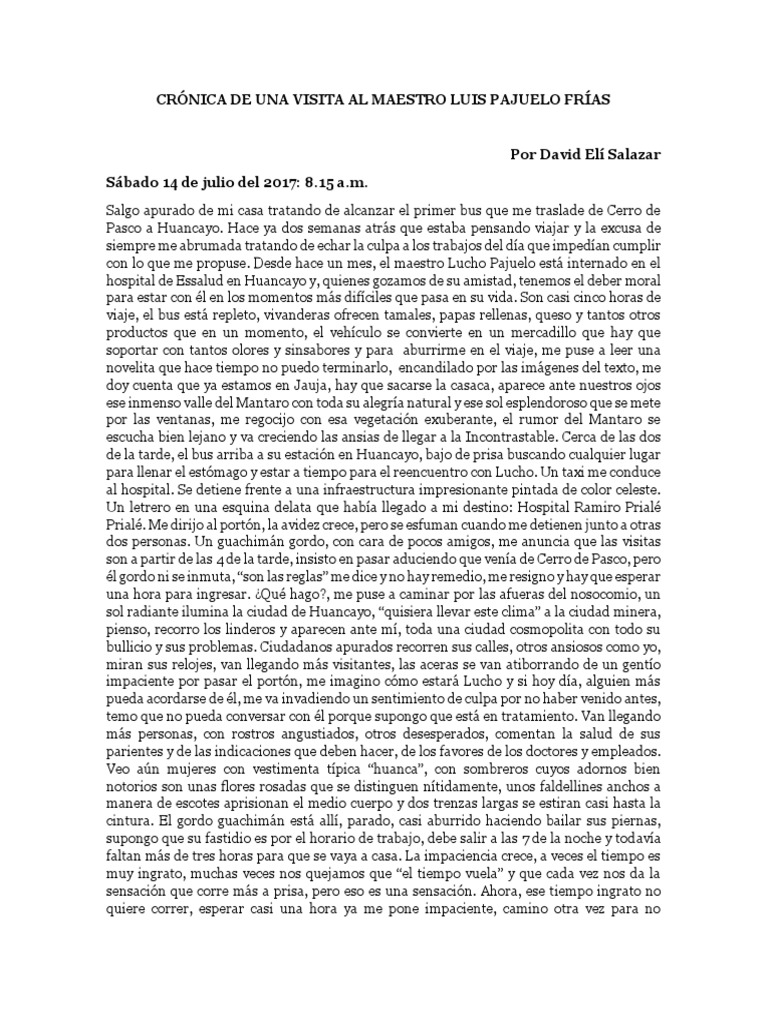 Visita al Maestro Luis Pajuelo Frías | PDF | Poesía