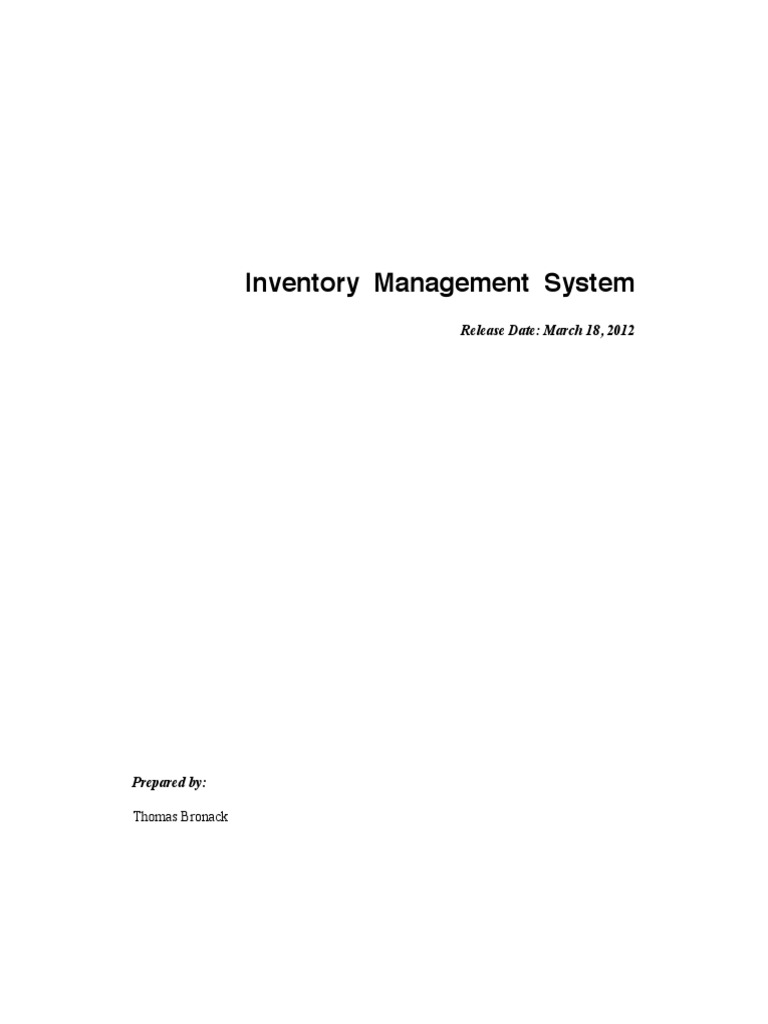 Inventory Management | PDF | Inventory | Computer Network