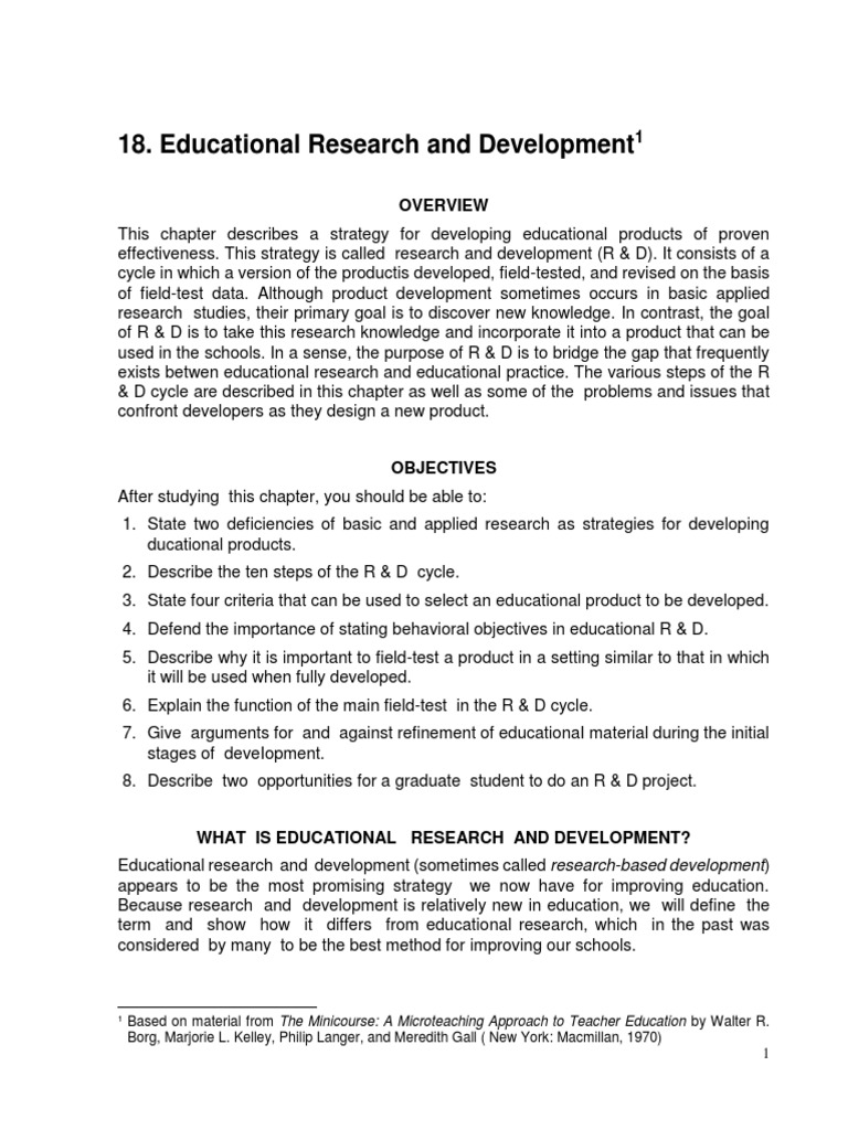 R D Borg And Gall Pdf Teacher Education Teachers