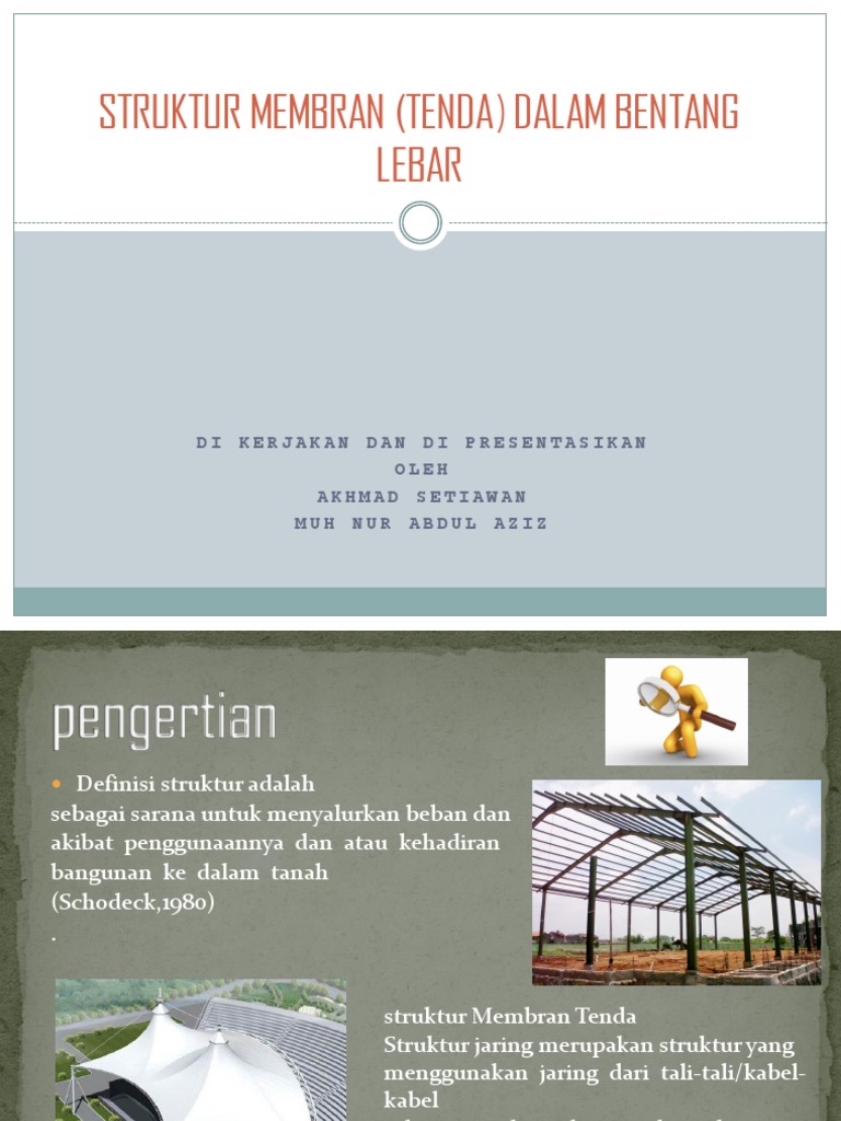 Struktur Membran (Tenda) Dalam Bentang Lebar | PDF | Teknologi & Rekayasa