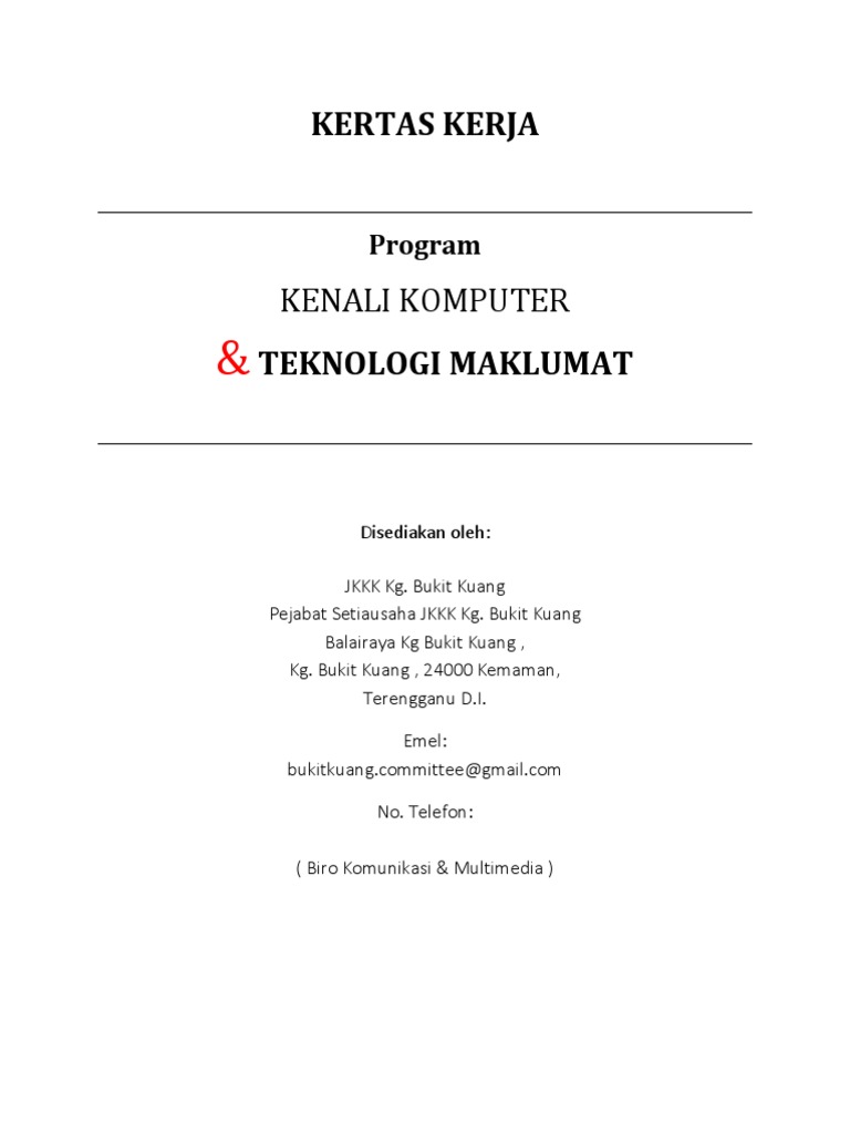 Kertas Kerja Kursus ICT | PDF