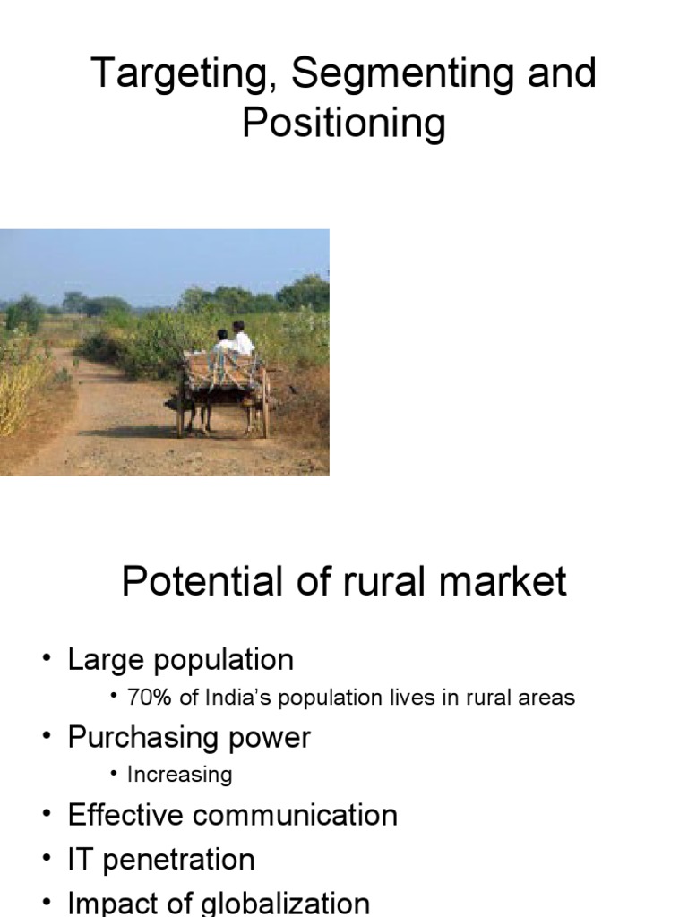 Rural Market Targeting Strategies | PDF | Market (Economics) | Marketing