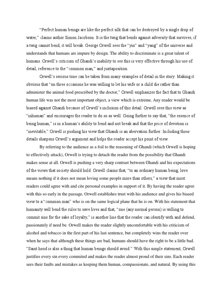 2000 AP English Language & Composition FRQ #1 | George Orwell | Truth