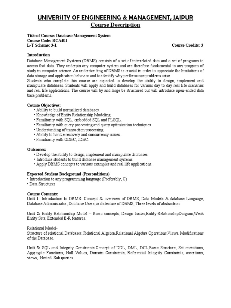 4 Bca 4th Sem Syllabus Uemj | PDF | Numerical Analysis | C++