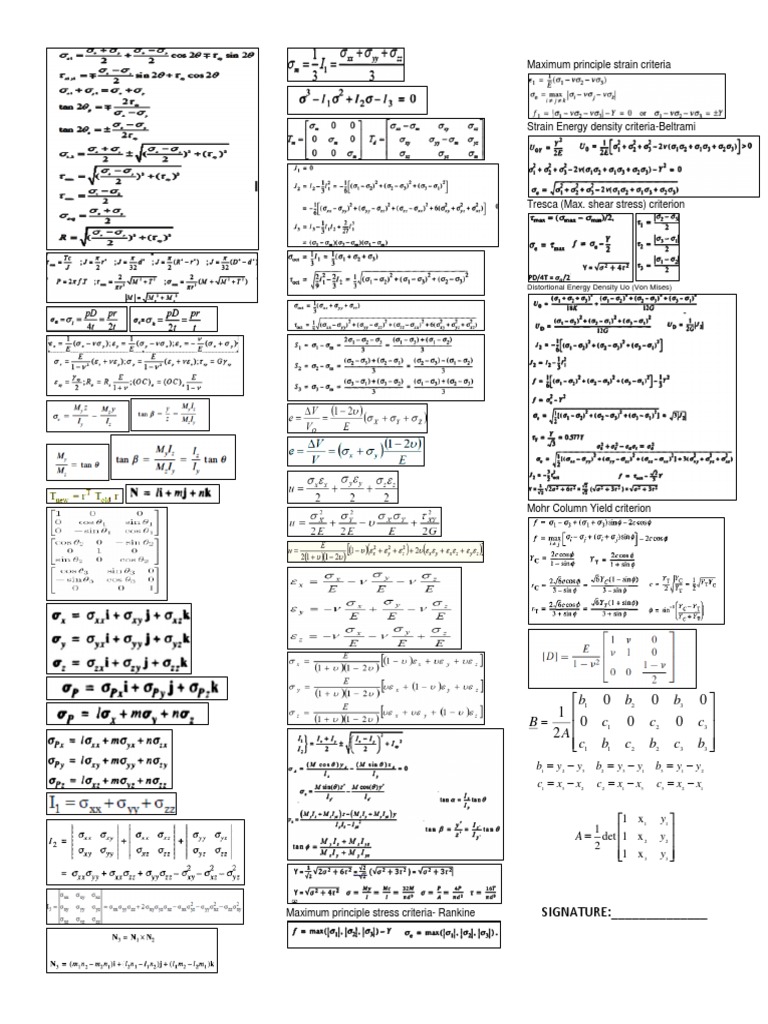 Maximum Principle Strain Criteria: B B B B C C C A C B C B C B | PDF