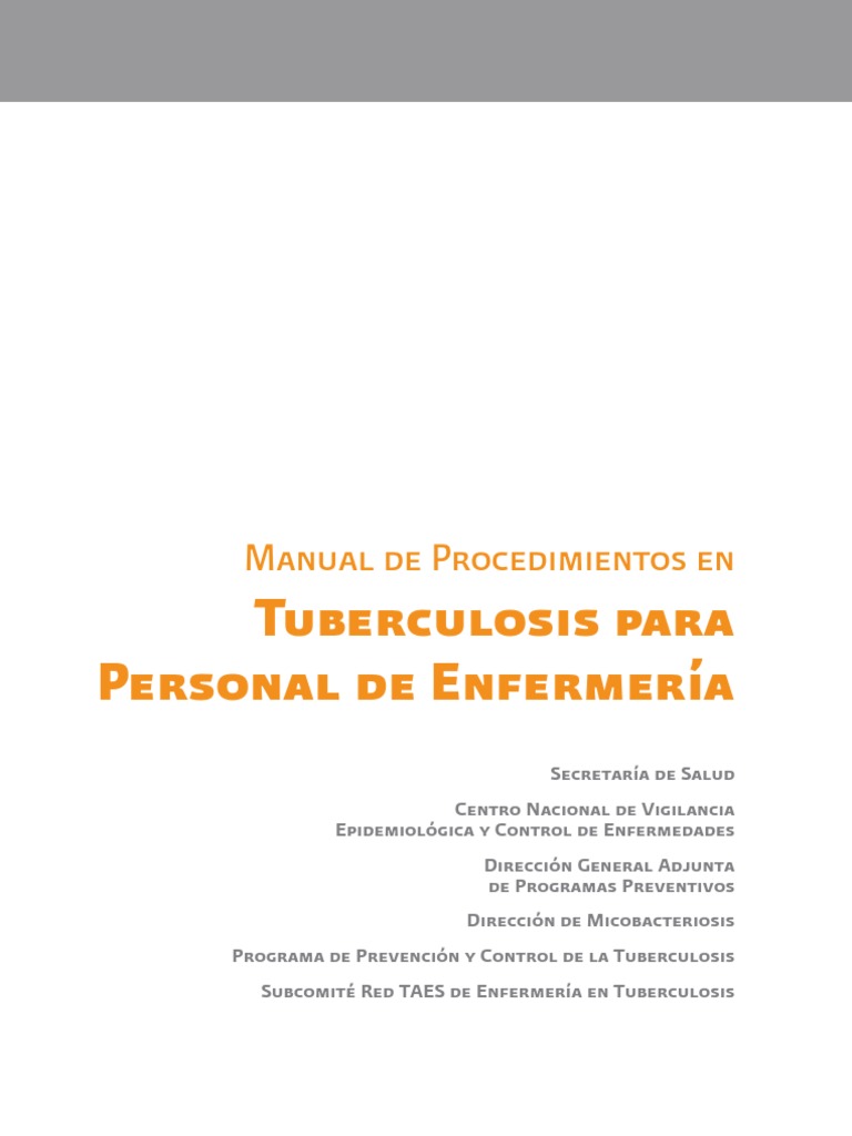 Manual Tb | Tuberculosis | Enfermería